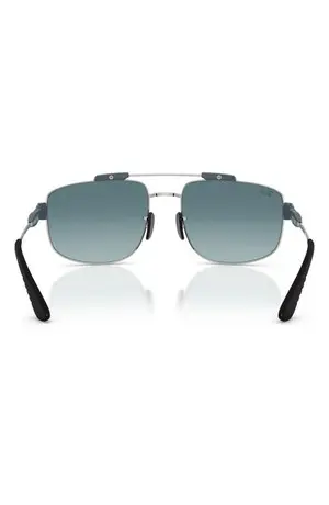 Ray-ban Gradient Square Sunglasses - Silver/blue Gradient Grey