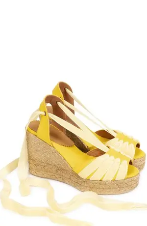 Penelope Chilvers High Catalina Dali Espadrille Platform Wedge Sandal