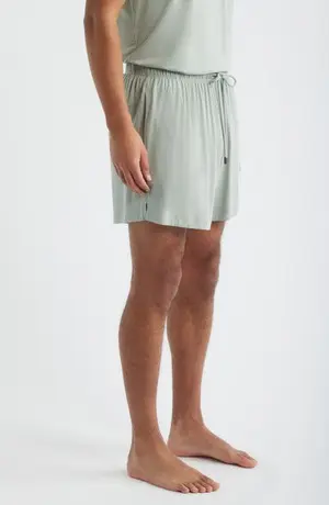 Daniel Buchler Stretch Modal & Silk Sleep Shorts - Sage