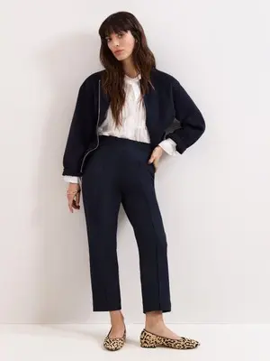 PHASE EIGHT Miah High Rise Cropped Trousers - Navy