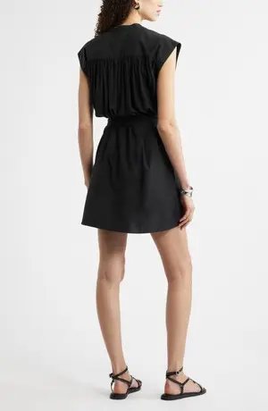 Nordstrom Sleeveless Belted Mini Dress - Black