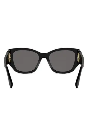 Fendi Cat Eye Sunglasses - Shiny Black/smoke