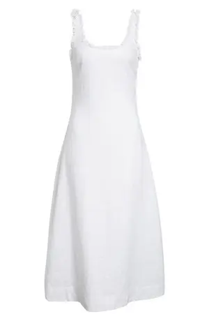 Posse Florence Sleeveless Linen Maxi Dress - Ivory