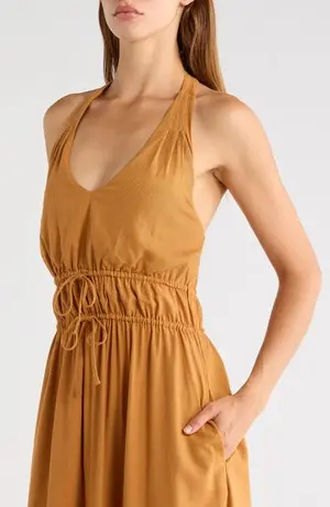 Paige Alysha Halter Midi Dress - Monarch