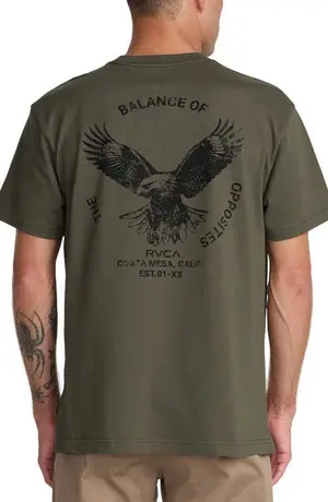 Rvca Soaring Cotton Graphic T-shirt