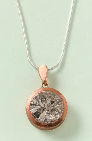 UNCOMMON GOODS Embrace Change Bismuth And Copper Pendant Necklace - Multi