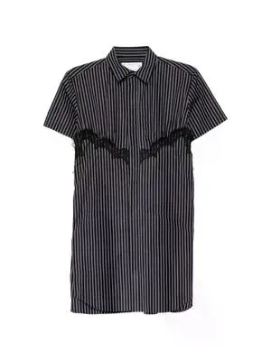 Sacai Poplin Dress With Lace Trim