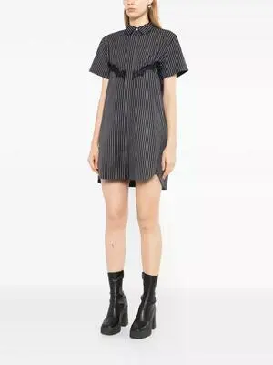 Sacai Poplin Dress With Lace Trim