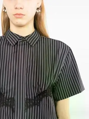 Sacai Poplin Dress With Lace Trim