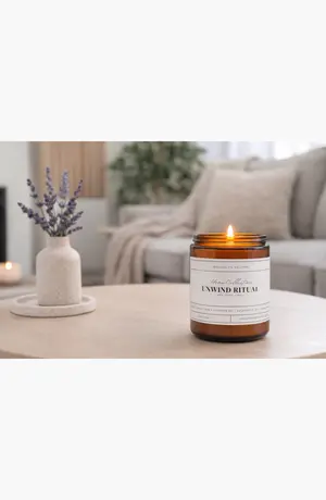 BROOKLYN NEUTRAL Unwind Ritual: Lavender Non-toxic Luxury Candle