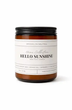 BROOKLYN NEUTRAL Hello Sunshine Citrus Luxury Non-toxic Candle - None