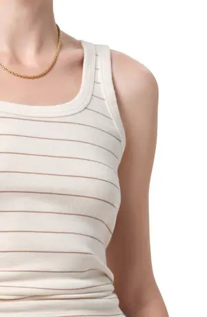 Citizens Of Humanity Faye Striped Tank - Goldie Pinstripe