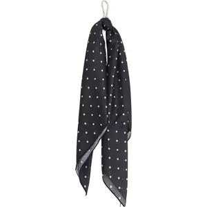 PETIT MOMENTS Polka Dot Scarf Key Chain - Black
