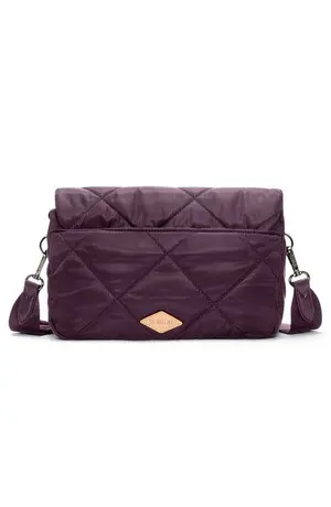 Mz Wallace Madison Flap Quilted Nylon Crossbody Bag
