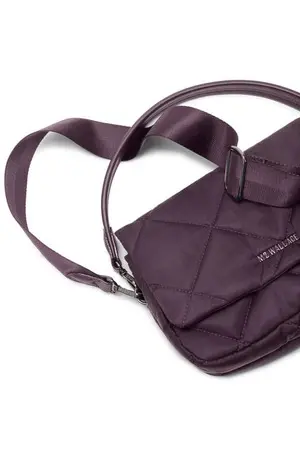 Mz Wallace Madison Flap Quilted Nylon Crossbody Bag