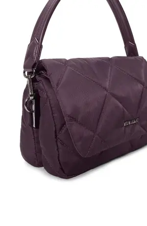 Mz Wallace Madison Flap Quilted Nylon Crossbody Bag