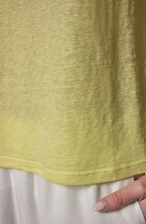 Donna Karan New York Linen Blend T-shirt - Limoncello