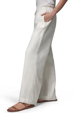 Donna Karan New York Linen Blend Wide Leg Pants