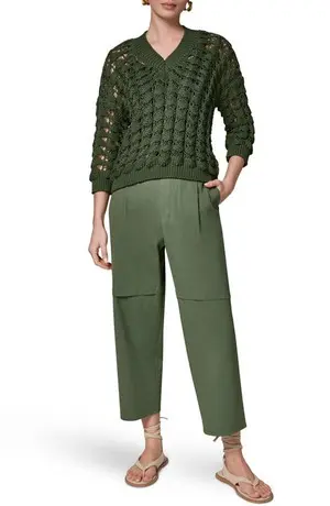 Donna Karan New York Relaxed Fit V-neck Sweater - Verde