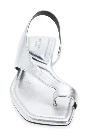 Rag & Bone Liv Flat Sandal - Silver