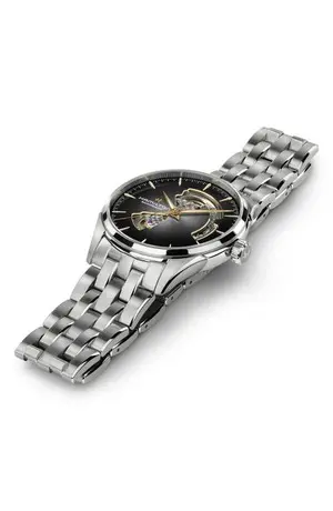 Hamilton Jazzmaster Open Heart Bracelet Watch - Black