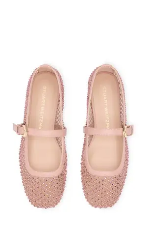 STUART WEITZMAN Bareitall Shine Mary Jane Flat