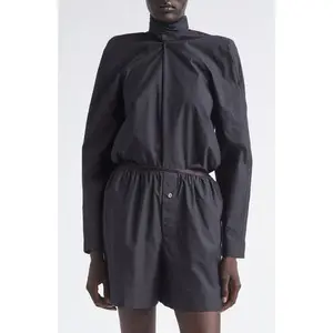 LEMAIRE Ascot Cotton & Silk Top - Squid Ink