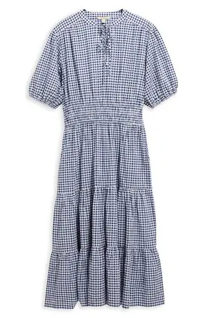 Barbour Ashwell Check Print Midi Dress