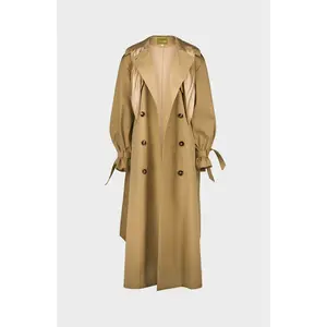 SAEMDI Aurora Trench Coat With Silky Scarf