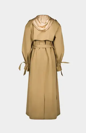 SAEMDI Aurora Trench Coat With Silky Scarf