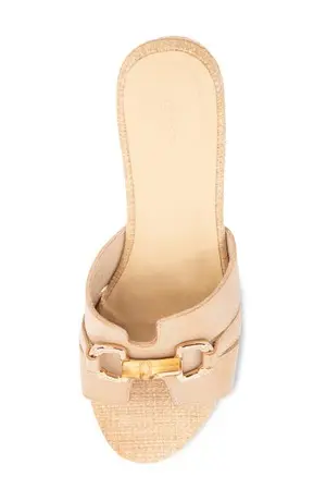 CHOCOLAT BLU Gianna Platform Slide Sandal - Sand Leather