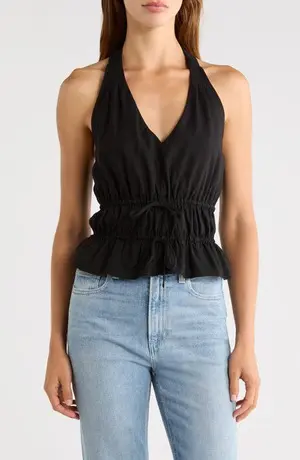 Paige Alysha Halter Top - Black