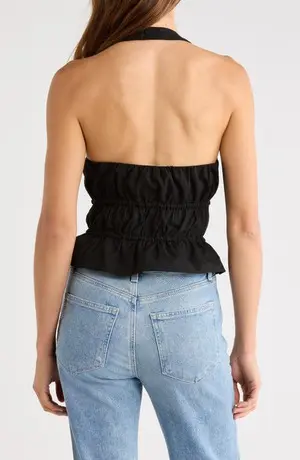 Paige Alysha Halter Top - Black