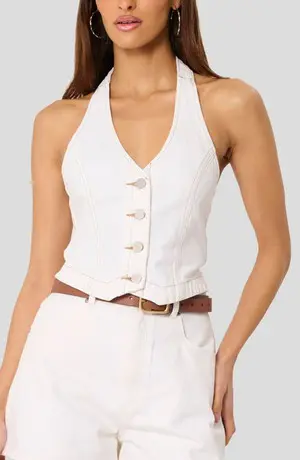 Abrand Denim Halter Vest