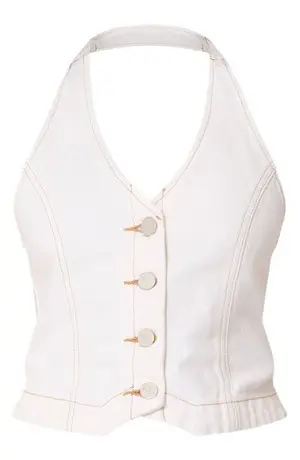 Abrand Denim Halter Vest