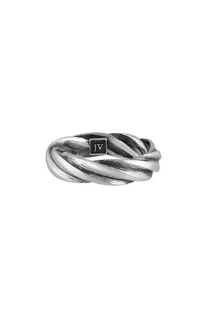 John Varvatos Sterling Twist Band Ring