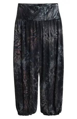 Desigual Woven Balloon Pants With Tie-dye Pattern