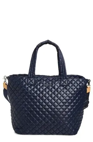 Mz Wallace Large Metro Deluxe Quilted Nylon Tote - Dawn