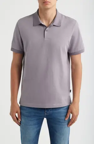 BOSS Parlay Cotton Piqué Polo - Medium Purple