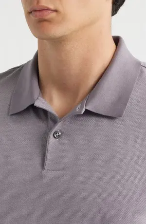 BOSS Parlay Cotton Piqué Polo - Medium Purple