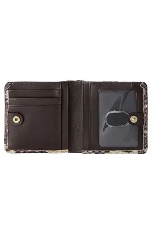 Brahmin Jane Snakeskin Embossed Leather Bifold Wallet - Feline
