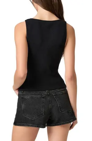 Paige Bali Stretch Cotton Tank - Black