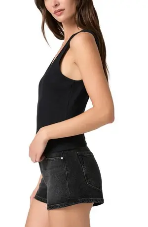 Paige Bali Stretch Cotton Tank - Black
