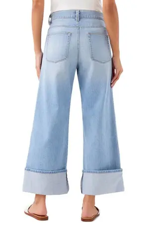 Karen Kane Cuffed Crop Jeans - Denim