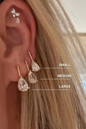 Alexa Leigh Linea Pear Drop Earrings - Small