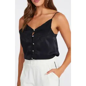 BISHOP + YOUNG Anya Button Front Embroidered Cami