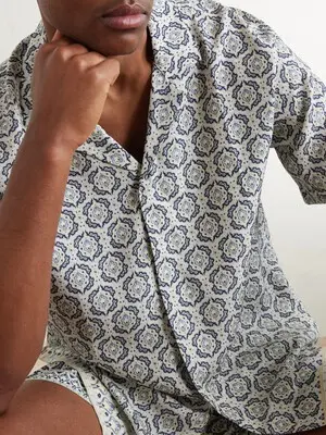 Orlebar Brown Maitan Passetto Camp-collar Printed Lyocell Shirt - Neutrals