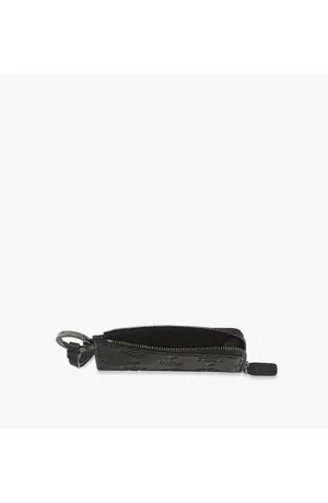 Mcm Aren Card Pouch In Embossed Monogram Leather