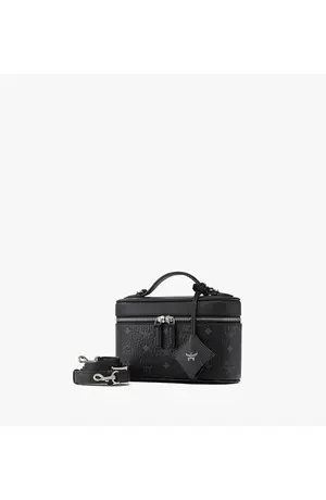 Mcm Visetos Monogram Vanity Case - Black
