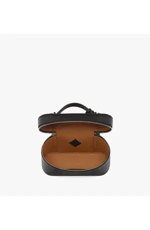 Mcm Visetos Monogram Vanity Case - Black